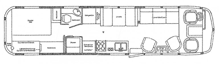 What is the coach layout like? - Airstream Glamping in Devon